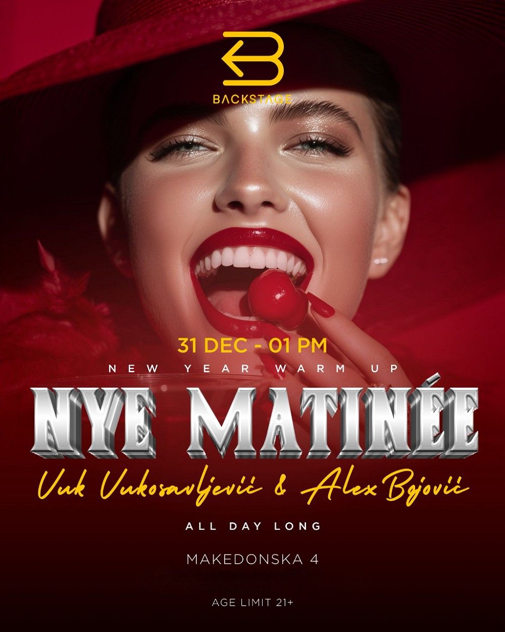 Doček Nove Godine 2026 - Backstage Bar Matinee Nova godina | Vuk ...